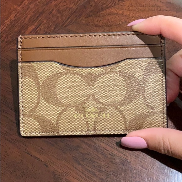 Coach | Accessories | Coach Signature Pvc Card Case | Poshmark